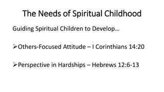 Stages of spiritual growth - spiritual childhood | PPTX