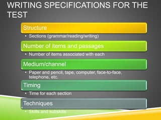 Stages of test development | PPTX