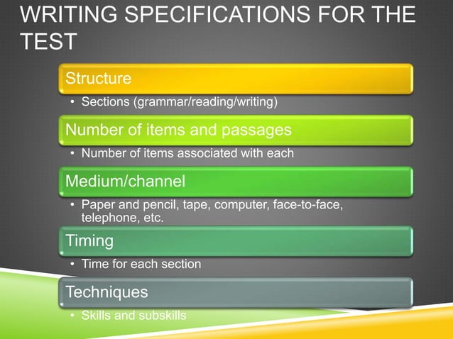 Stages of test development | PPTX | Standardized Testing | Educational ...