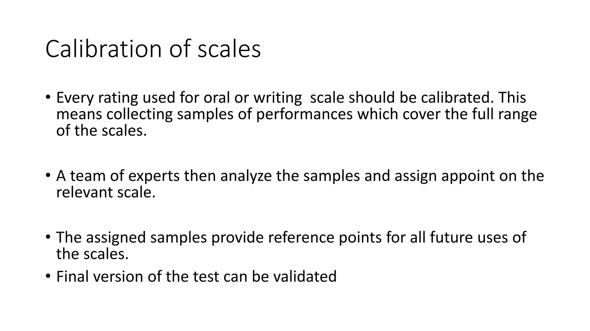 Stages of test development 2 | PPTX