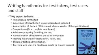 Stages of test development 2 | PPTX