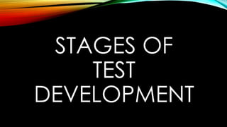 Stages of test development and common test techniques (1) | PPT