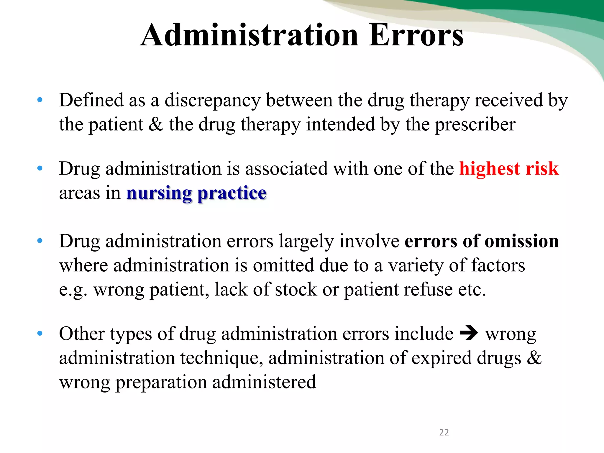 Stages of the medication use process and medication errors | PPTX