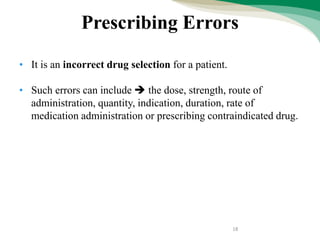Stages of the medication use process and medication errors | PPTX