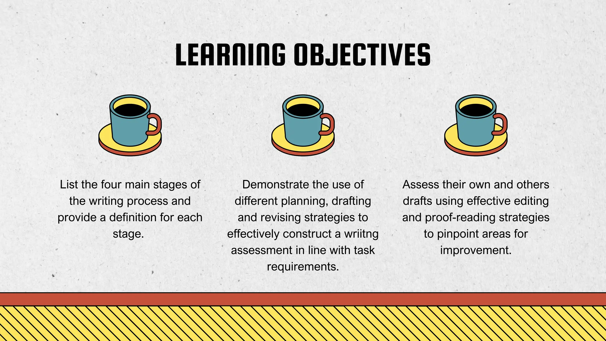 Stages of the Writing Process English Presentation Grey Colourful ...