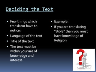 Stages of translation by Ami Sojitra | PPT