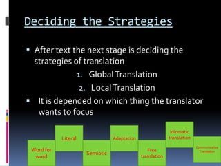Stages of translation by Ami Sojitra | PPTX