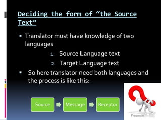 Stages of translation by Ami Sojitra | PPT