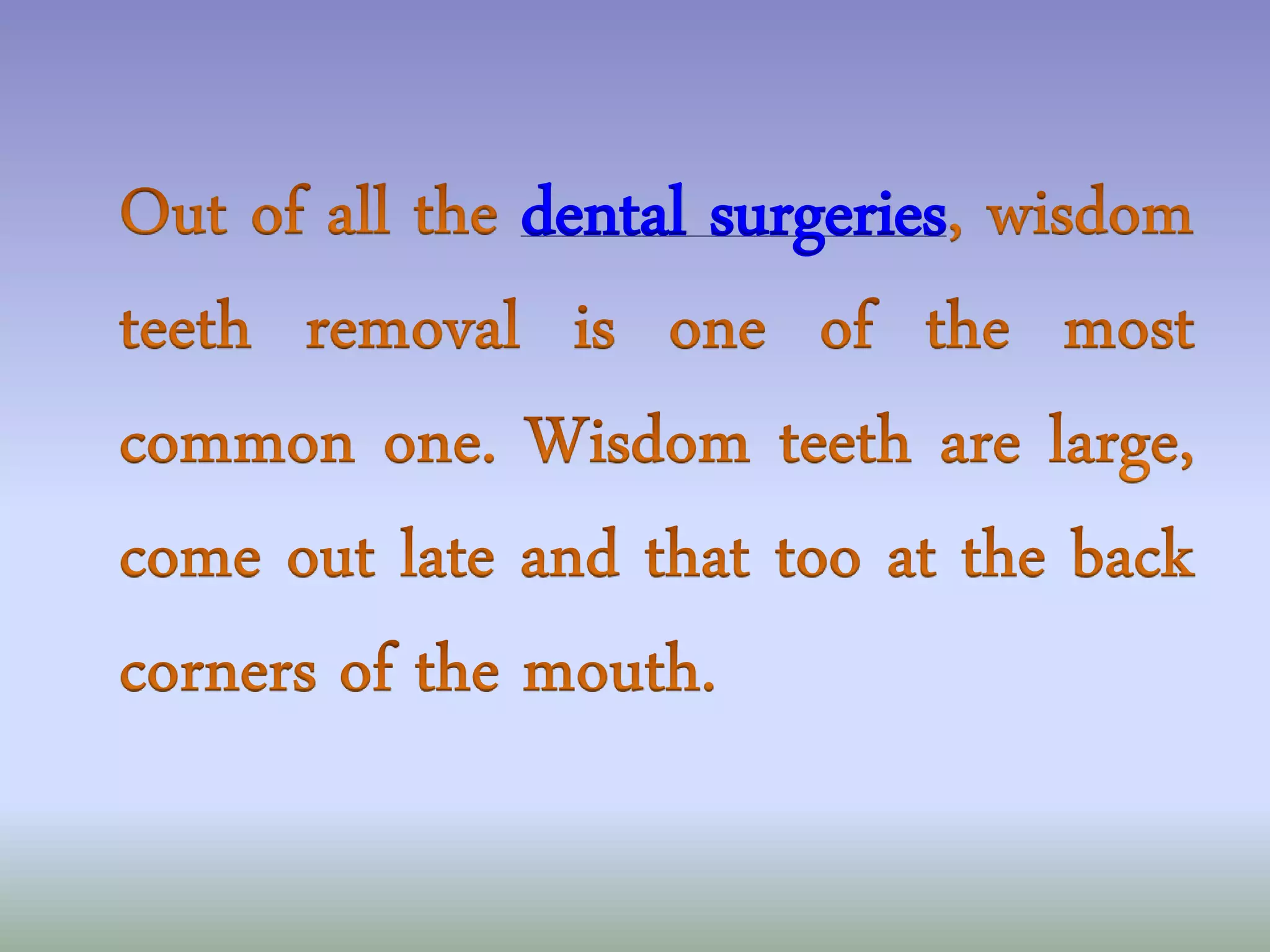 Stages of Wisdom Teeth Healing | PPTX | Dental Health | Diseases and ...