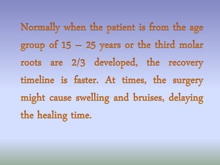 Stages of Wisdom Teeth Healing | PPTX | Dental Health | Diseases and ...