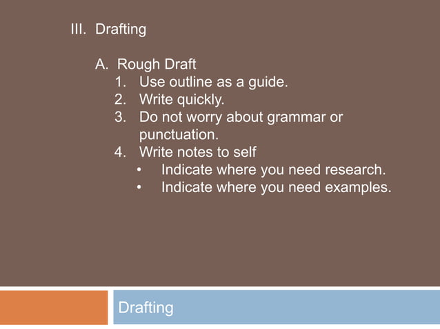 Stages of writing an essay | PPTX