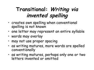 Stages of Writing Development | PPT