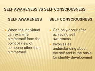 Stages or layers? Looking at the Development of the Self | PPTX