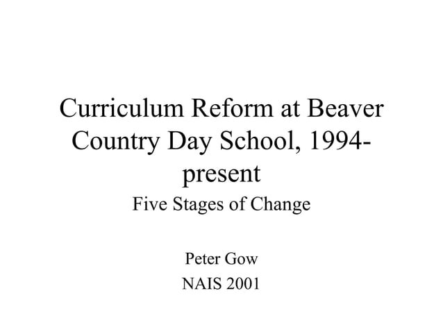 Stages of Curriculum Reform | PPT