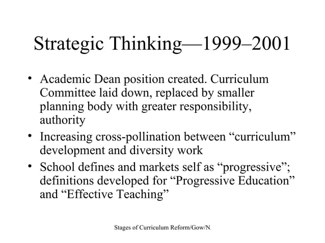 Stages of Curriculum Reform | PPT