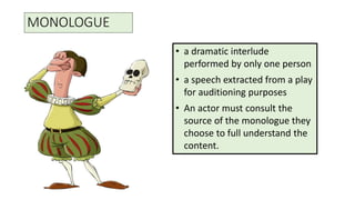 Stage terminology fo actors part 3 speech scene work | PPT