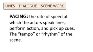 Stage terminology fo actors part 3 speech scene work | PPT