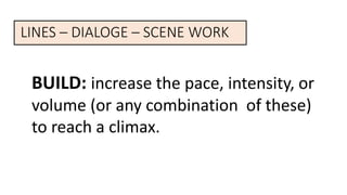Stage terminology fo actors part 3 speech scene work | PPT