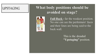 Stage terminology for actors part 2 stage directions | PPTX
