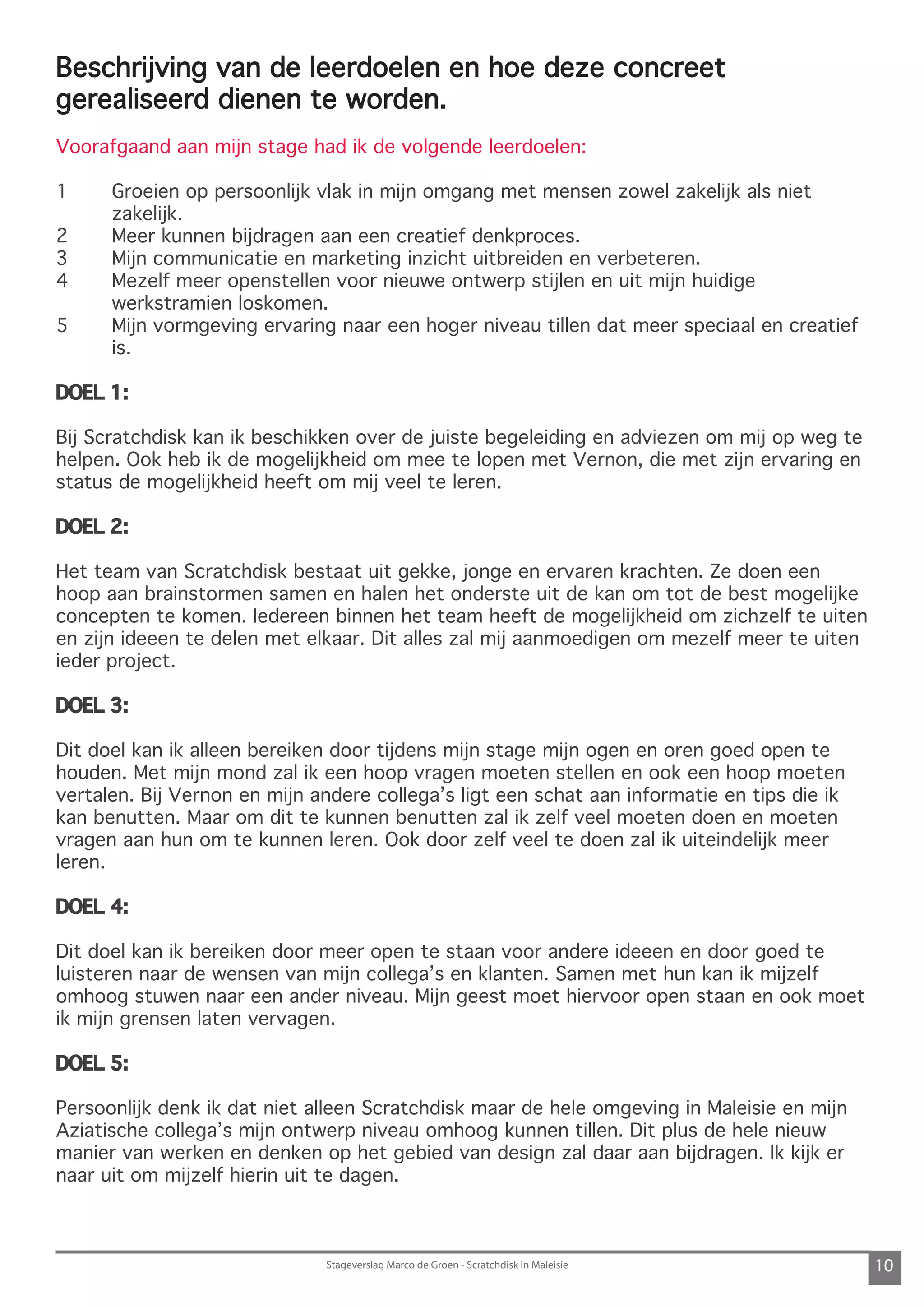 Stageverslag Marco de Groen | PDF