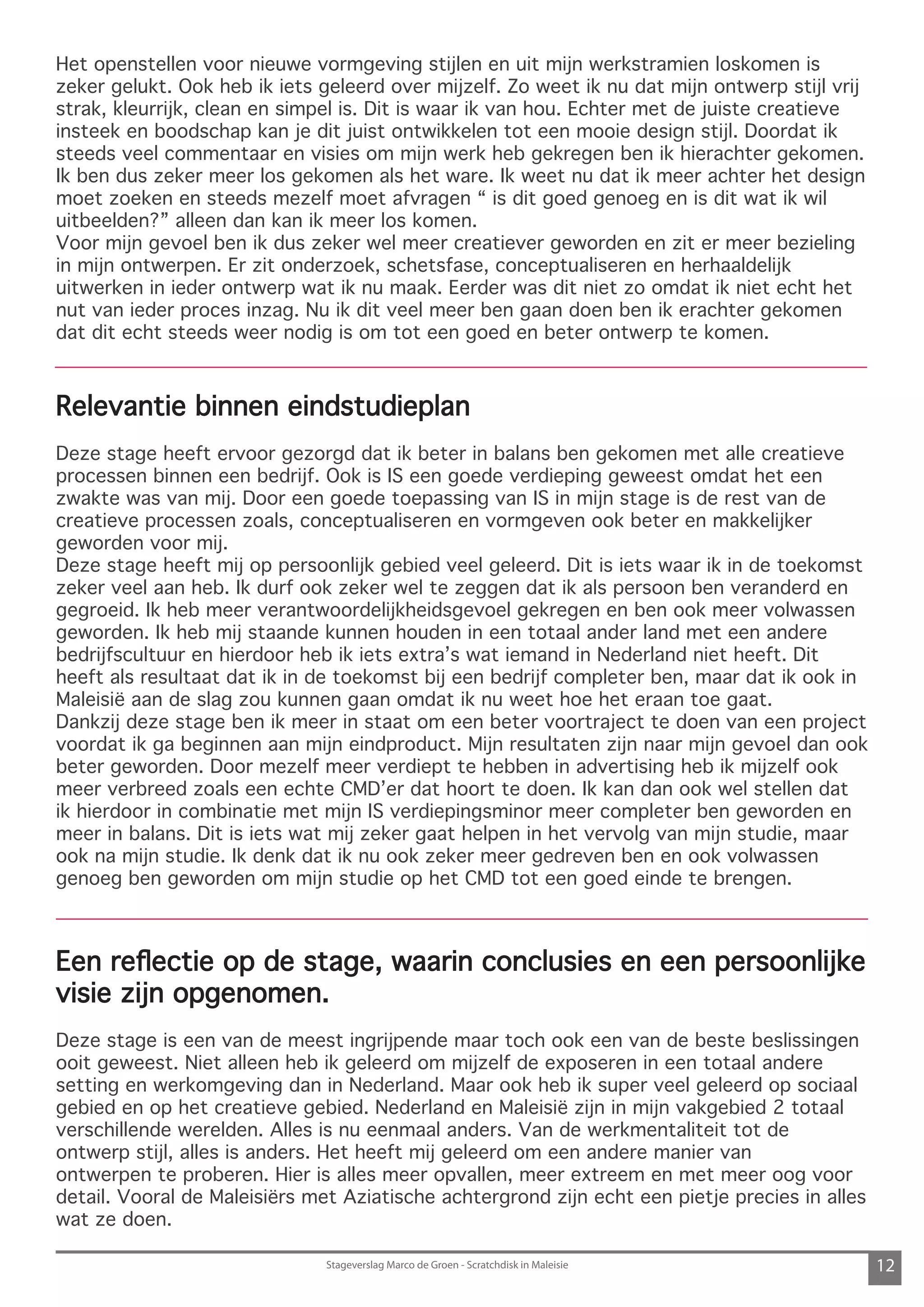 Stageverslag Marco de Groen | PDF
