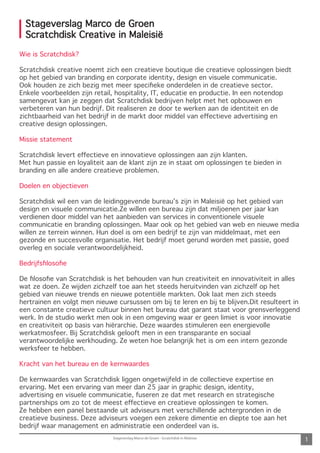 Stageverslag Marco de Groen | PDF