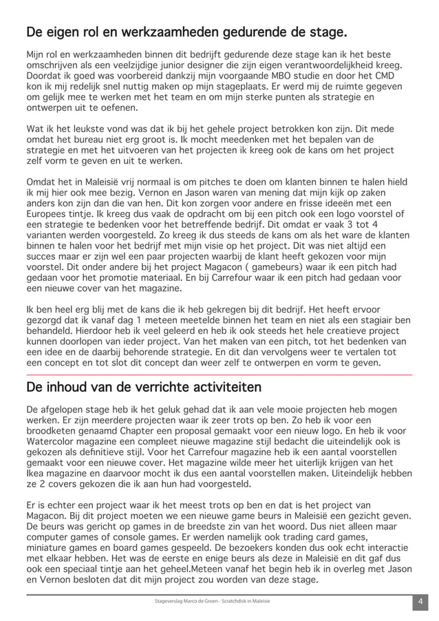 Stageverslag Marco de Groen | PDF