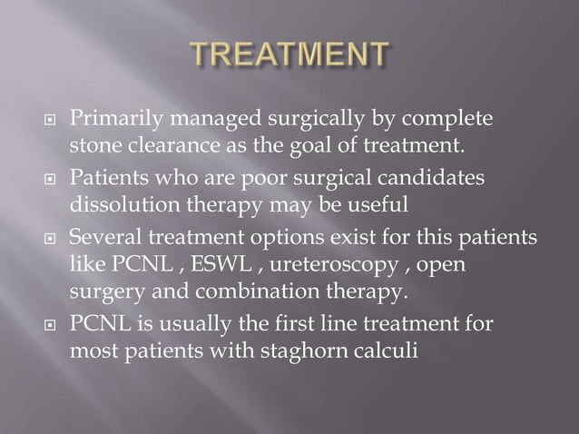 Staghorn calculi | PPTX | Chemistry | Science