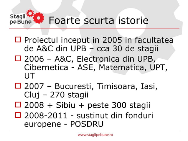 Stagii pe Bune - Editia 1000 | PPT