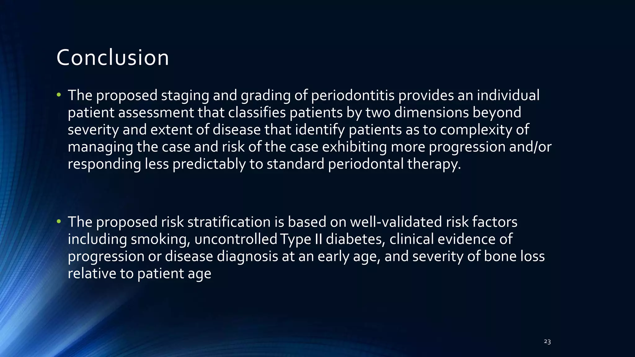 Staging and Grading of Periodontitis | PPTX