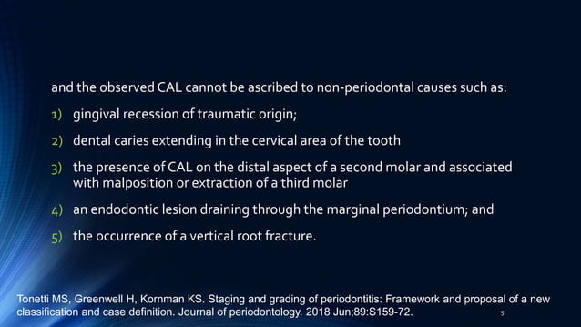 Staging and Grading of Periodontitis | PPTX | Dental Health | Diseases ...