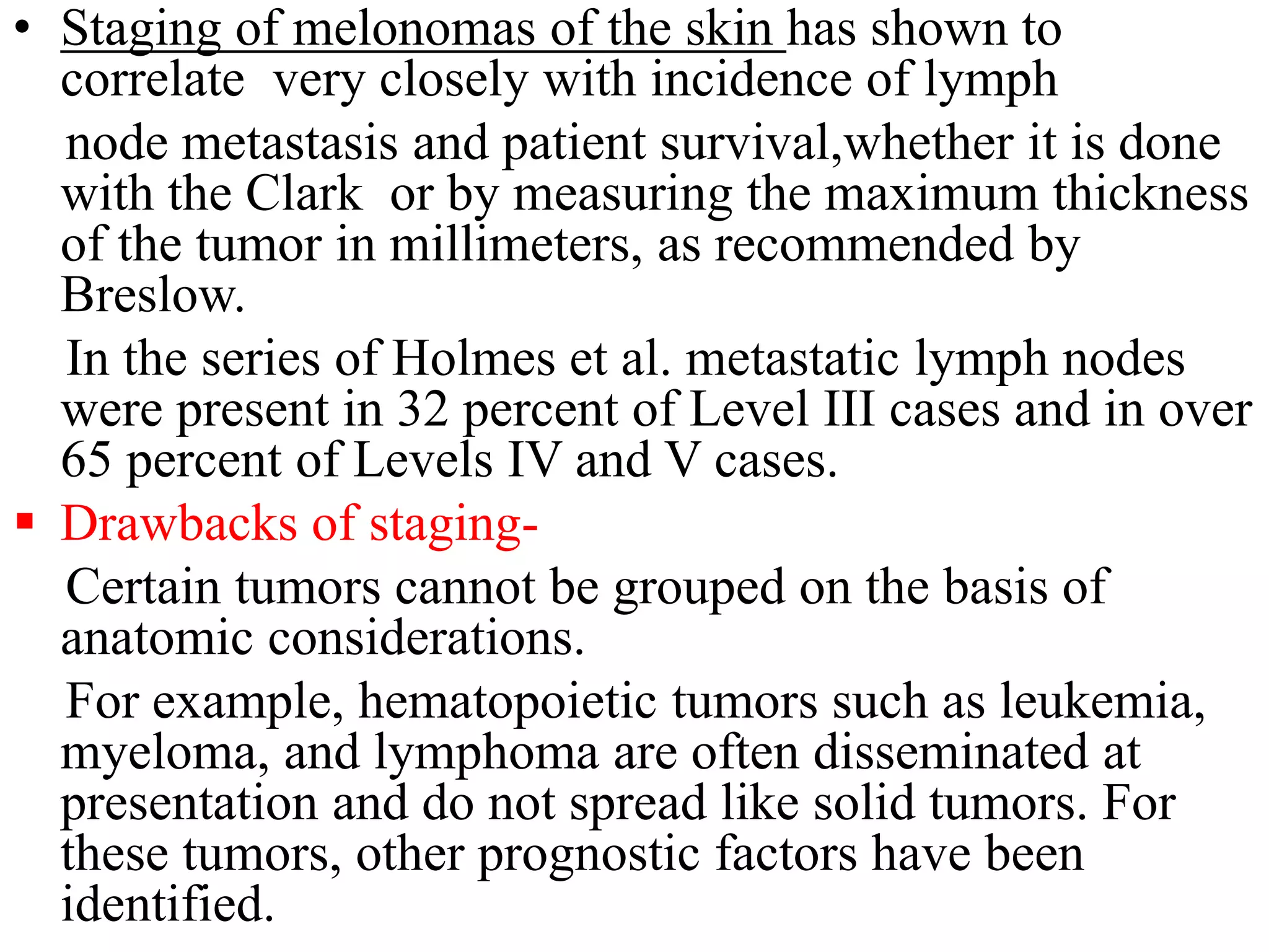 Staging and grading of tumors | PPTX
