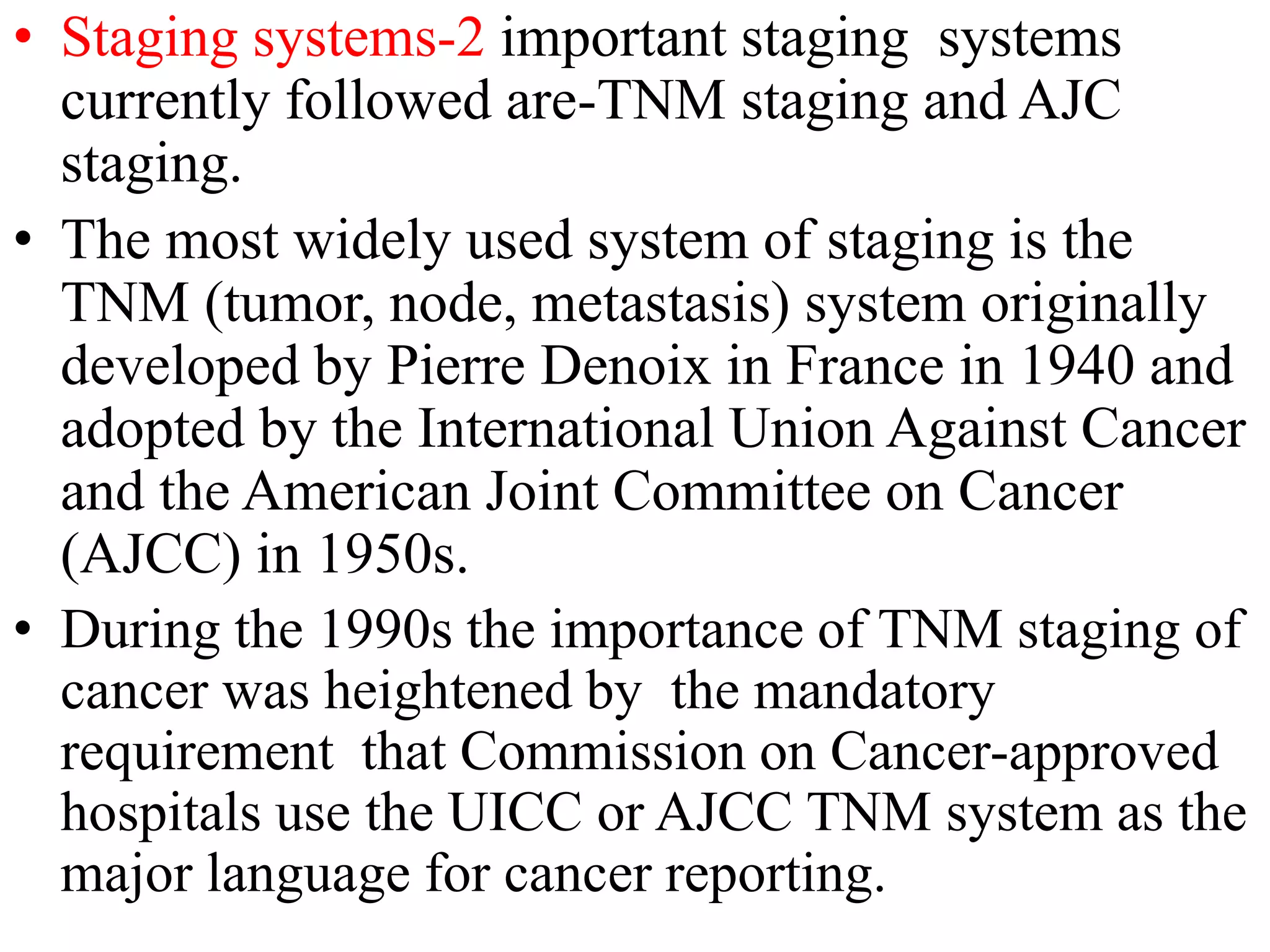 Staging and grading of tumors | PPTX