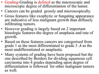 Staging and grading of tumors | PPTX
