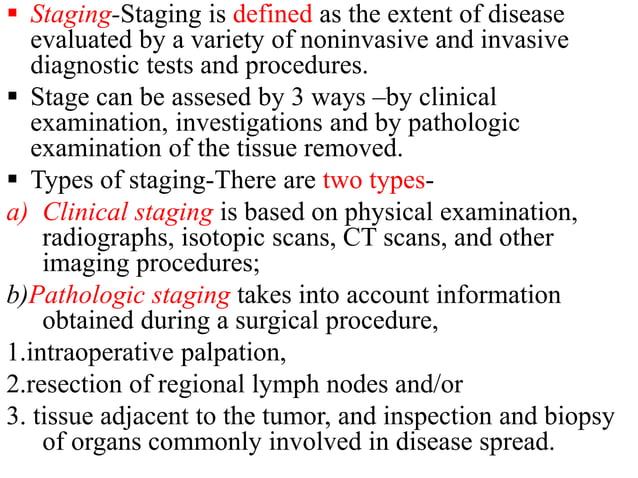 Staging and grading of tumors | PPTX | Cancer | Diseases and Conditions