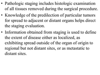 Staging and grading of tumors | PPTX