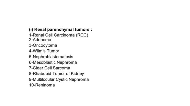 Staging and investigation of ca kidney and bladder | PPT