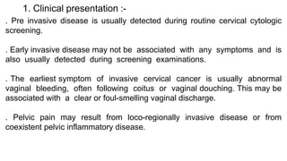 Staging and investigation of cervix and uterus | PPTX
