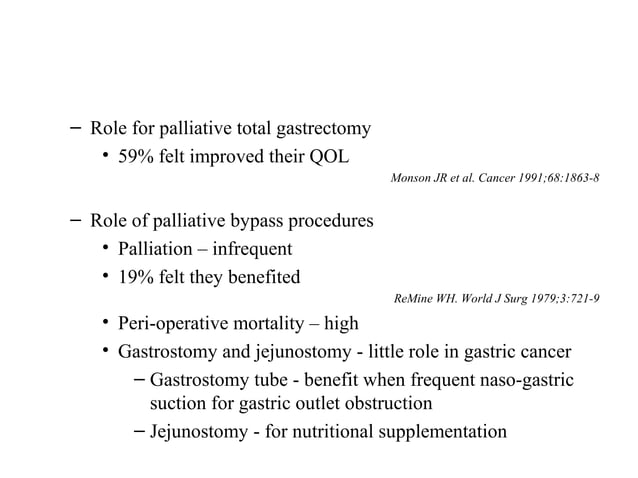 Staging and surgery of gastric carcinoma | PPT