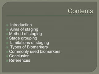 Staging an tumor markers | PPTX
