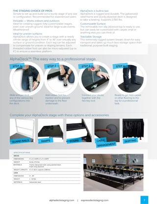 Portable Staging And Modular Staging Systems