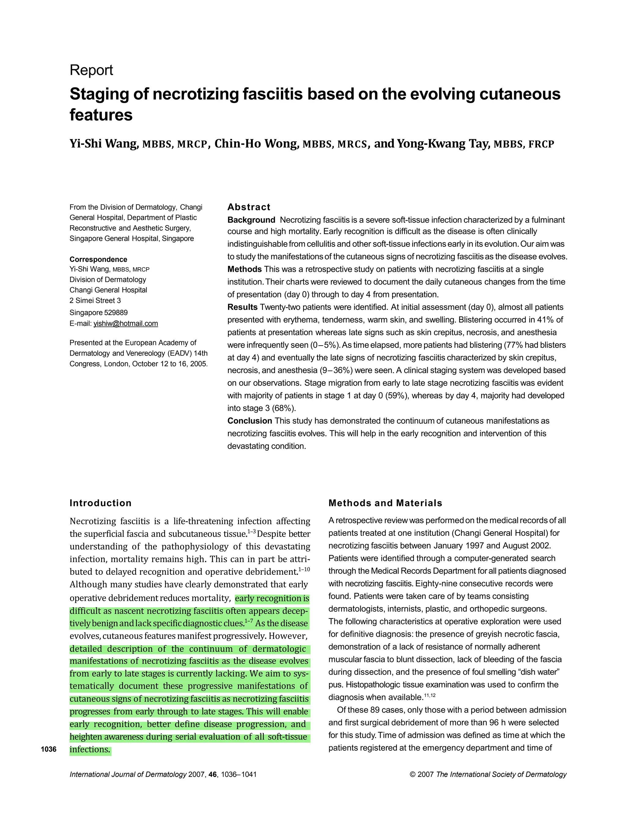 Staging_of_necrotizing_fasciitis_based_on_the_evolving_cutaneous.pptx | Skin and Dermatology ...
