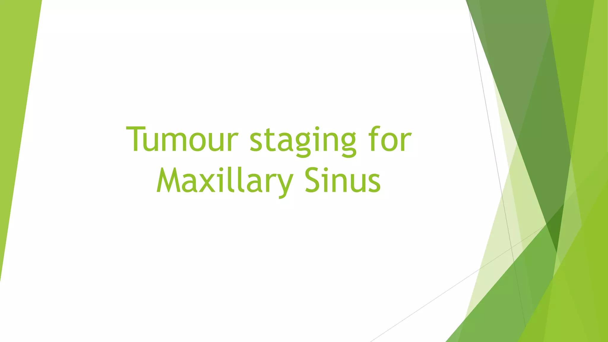 Staging of Oral Malignancies | PPTX