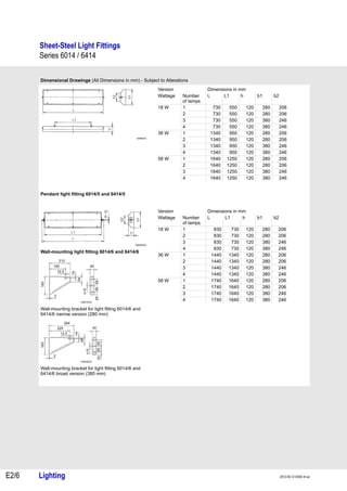 Stahl Lighting 6414 Light Fitting For Fluorescent Lamps - ATEX Zone 2 Hazardous Area Lighting | PDF