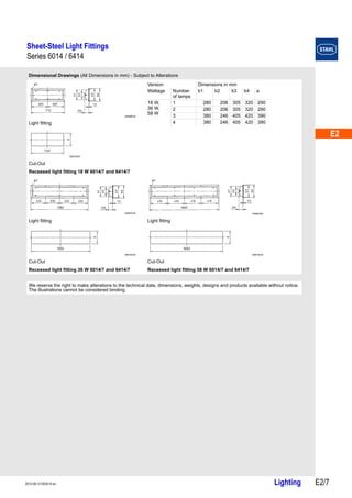 Stahl Lighting 6414 Light Fitting For Fluorescent Lamps - ATEX Zone 2 Hazardous Area Lighting | PDF
