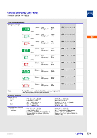 Stahl C-LUX 6108 Compact Emergency Light Fittings - ATEX Zone 1 Zone 2 ...