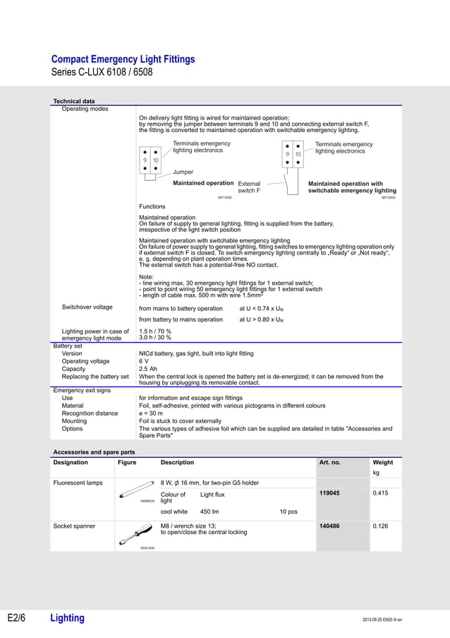 Stahl C-LUX 6108 Compact Emergency Light Fittings - ATEX Zone 1 Zone 2 ...