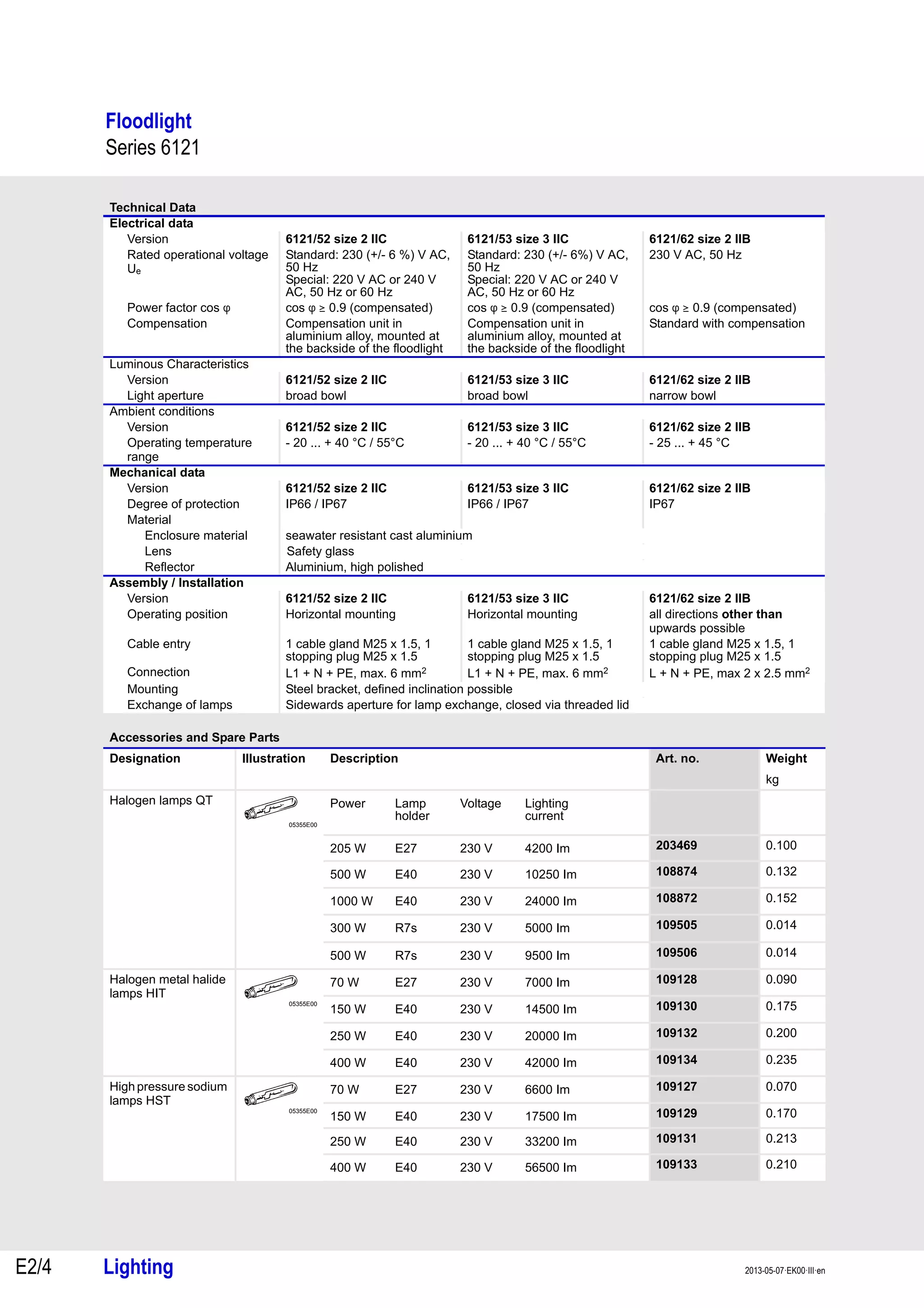 Stahl 6121 Floodlight - ATEX Zone 1 Zone 2 Hazardous Area Lighting | PDF