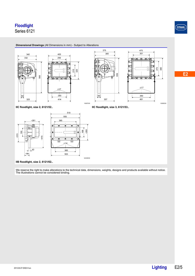 Stahl 6121 Floodlight - ATEX Zone 1 Zone 2 Hazardous Area Lighting | PDF