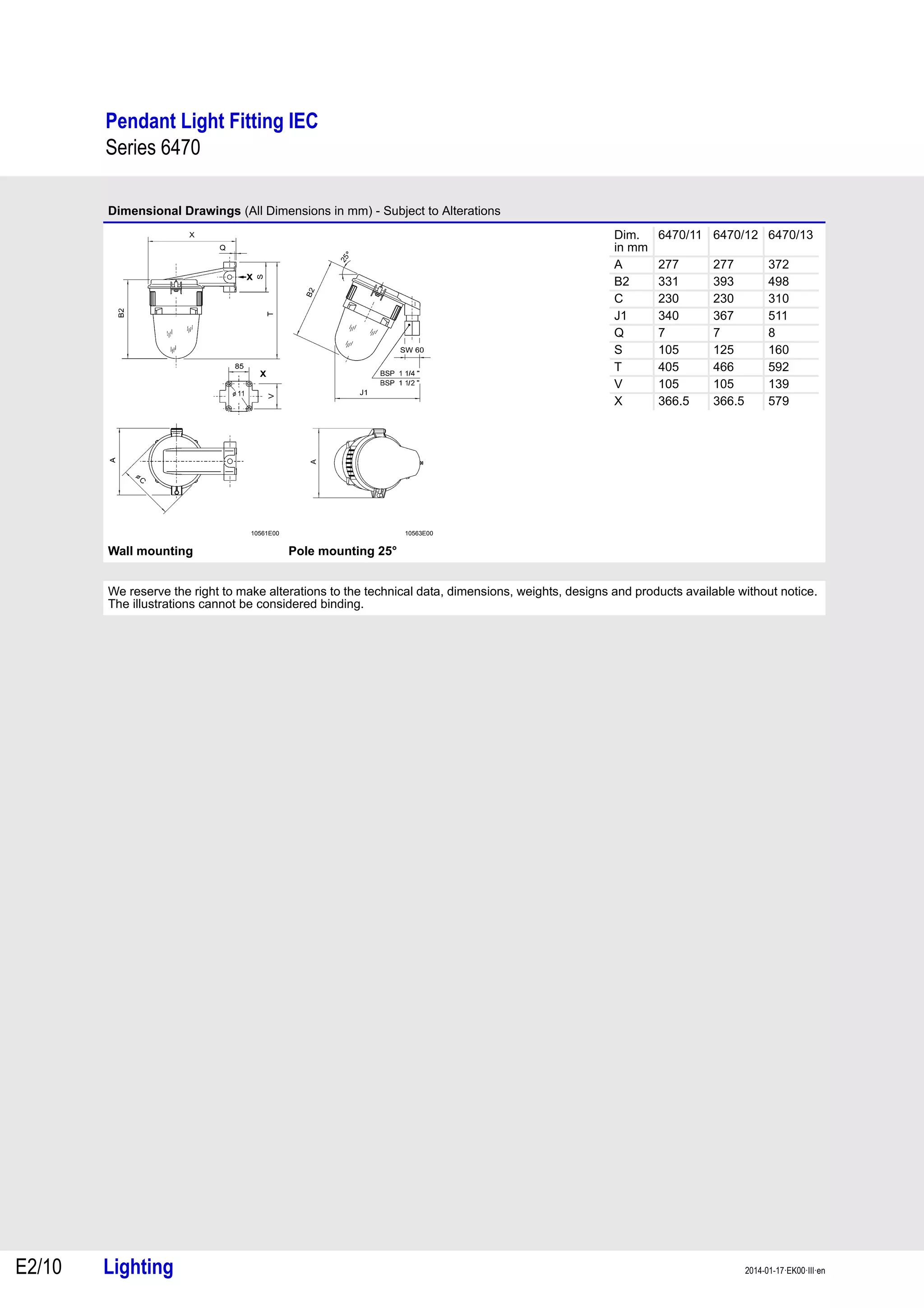 Stahl 6470 Pendant Light Fitting - ATEX Zone 1 Zone 2 Hazardous Area ...